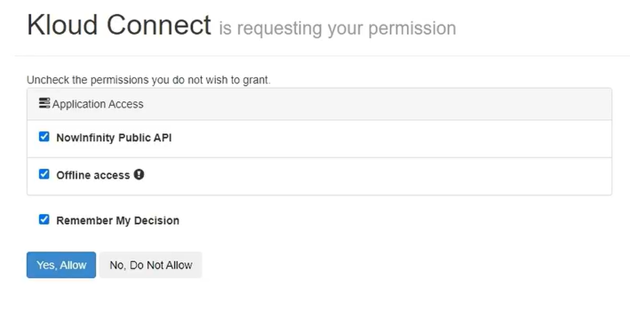 Kloud Connect – NowInfinity