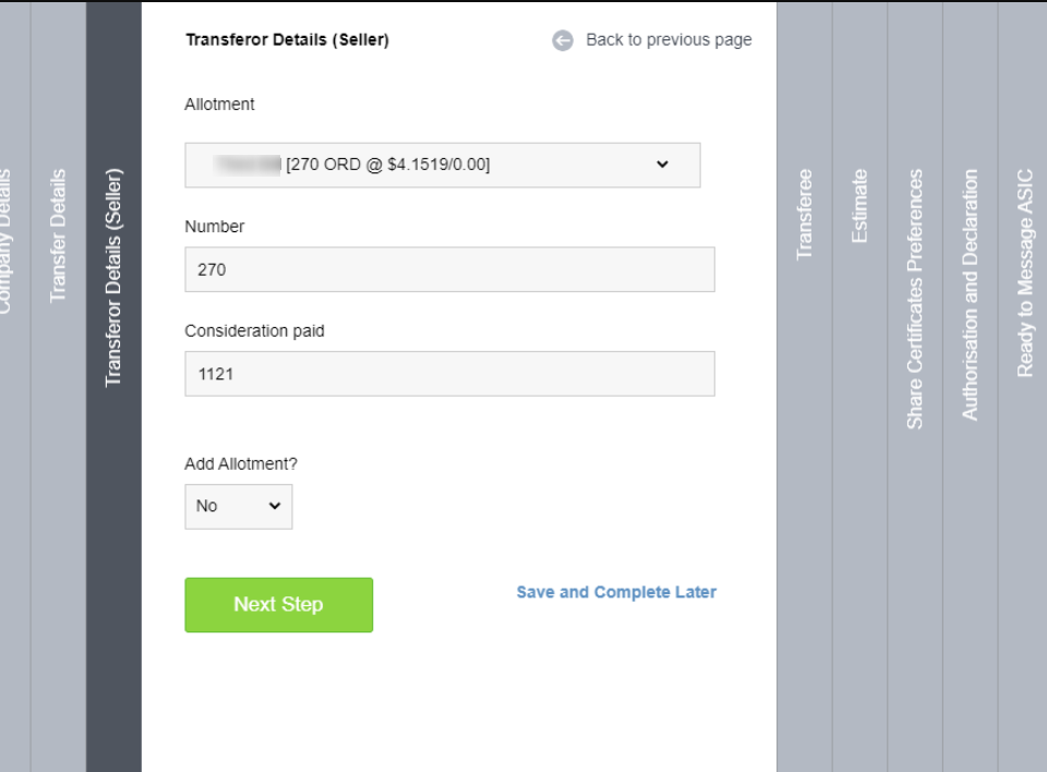 How to change the beneficial status of shares – NowInfinity