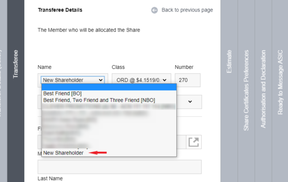 How to change the beneficial status of shares – NowInfinity
