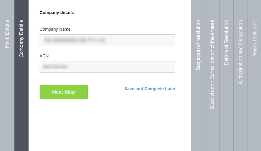 Form 2205 Notification of Resolutions Regarding Shares – NowInfinity
