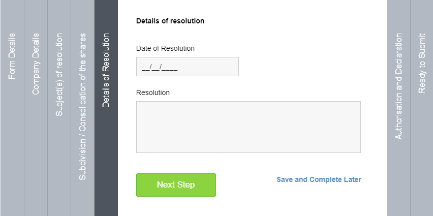 Form 2205 Notification of Resolutions Regarding Shares – NowInfinity