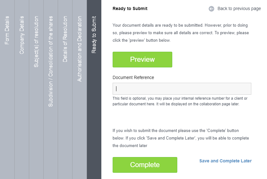 Form 2205 Notification of Resolutions Regarding Shares – NowInfinity