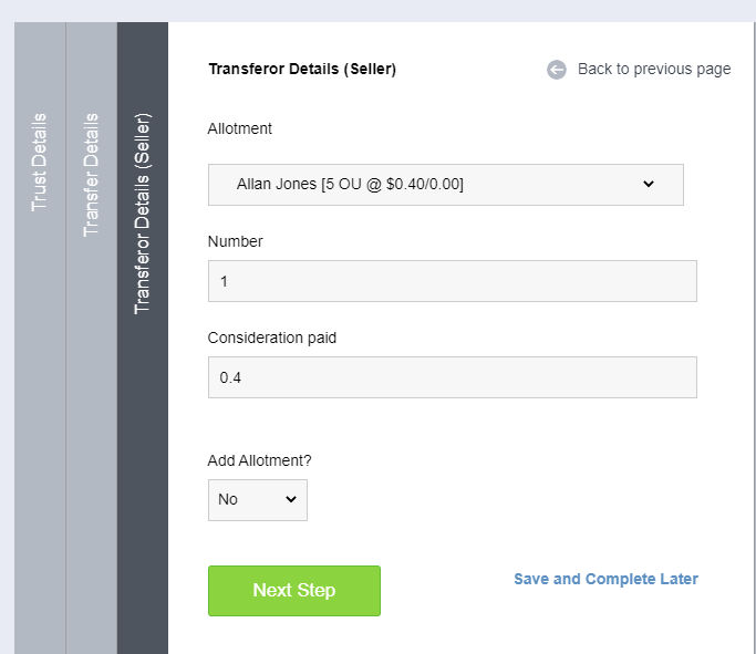 How to prepare a Transfer of Units – NowInfinity