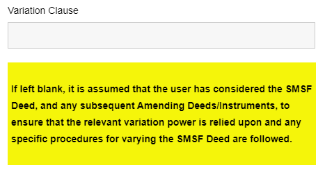 SMSF Deed of Variation: Why is the 'Variation Clause' data field now ...