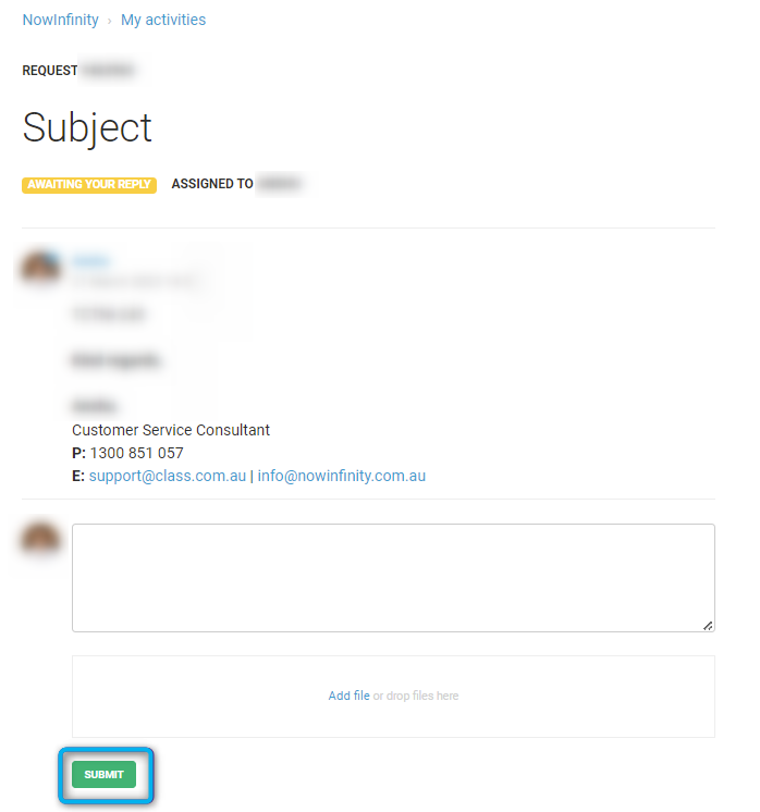 NowInfinity Customer Portal – NowInfinity
