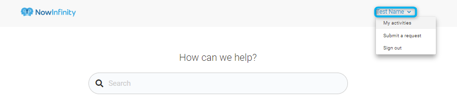 NowInfinity Customer Portal – NowInfinity