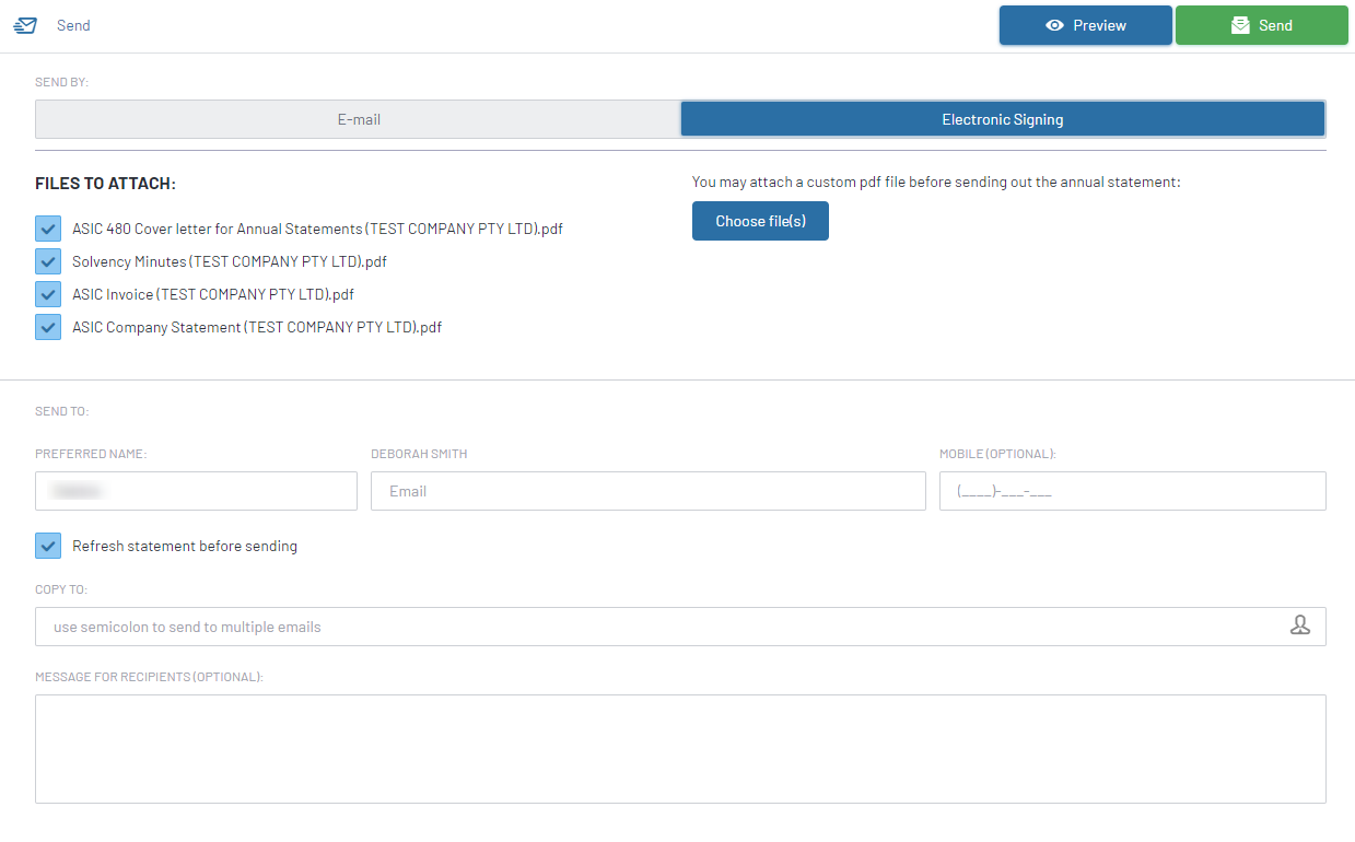 How to send an Annual Statement – NowInfinity